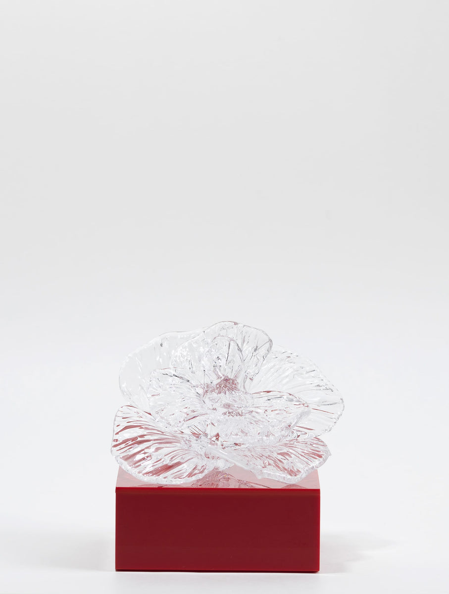 Hot-sculpted Garden Flower, Red base – ALG Fine Art